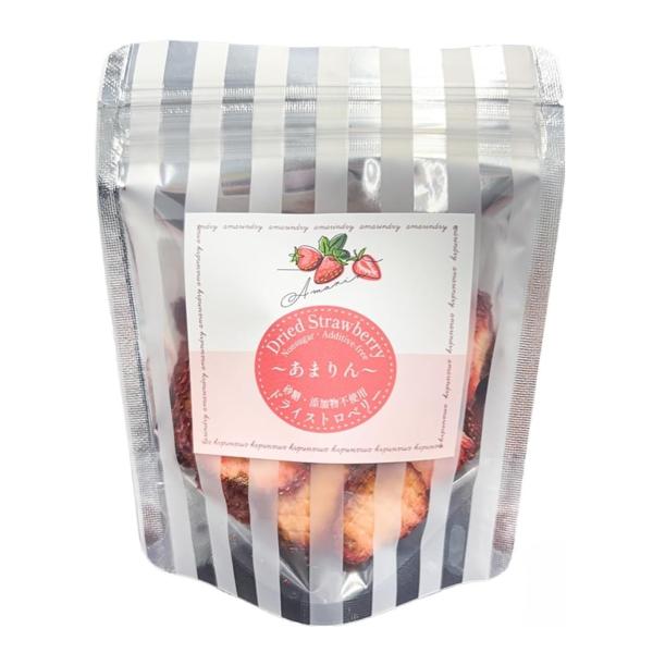 【商品説明】全国いちご選手権で二年連続日本一に輝いた、埼玉県産の希少ブランド苺”あまりん”をドライフルーツにしました。  一般的にいちごの糖度は11度程度といわれていますが、あまりんの糖度は18度以上と「練乳いらずのいちご」と言われる豊かな...