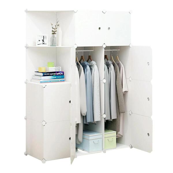 ■商品仕様商品サイズ：147x108x47cm重量：8.5kg材質：PP樹脂、プラスチック、スチールカラー：ホワイト■組立部品：A:(BOXの全体)35×45CM(23枚)B:(BOX裏側)35×35CM(12枚)C:(BOX扉)35×35...
