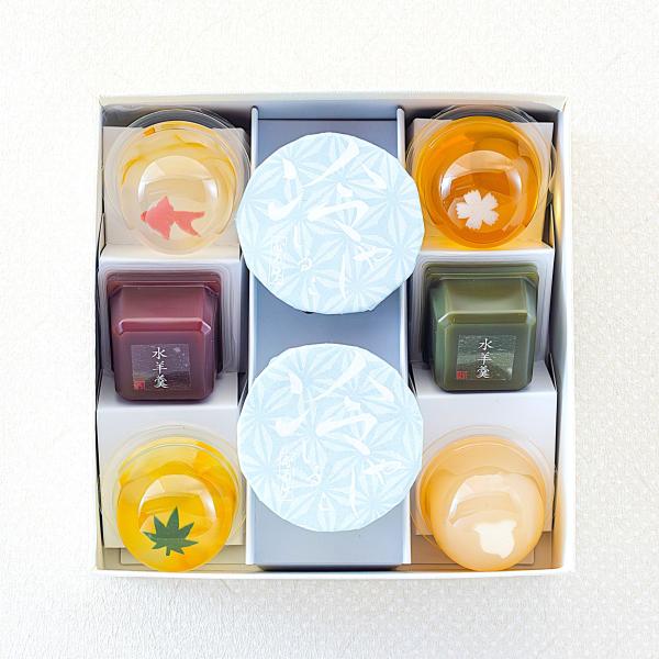 葉山日影茶屋 涼菓詰合せ8個入MYS-8  葉山 和菓子 ゼリー  おしるこ 水羊羹 抹茶 詰合せ 水菓子 人気 夏  お手土産 高級 スイーツ お取り寄せグルメ 人気 ギフト 御中元  御祝 贈り物 母の日に【夕涼】彩り豊かな和の素材をそ...