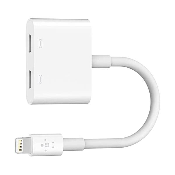 【発売日：2016年12月22日】◆商品名：Belkin ライトニング デュアルアダプター iPhone 14 / 13 / 12 / SE / 11 / XR 対応 MFi認証 イヤホン・充電同時 ホワイト RockSter F8J198...