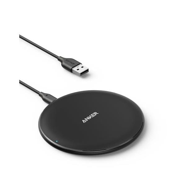 ◆商品名：Anker PowerWave 10 Pad ワイヤレス充電器 Qi認証 iPhone 15シリーズ / 14シリーズ Galaxy AirPods 各種対応 最大10W出力 (ブラック)便利なワイヤレス充電を：充電効率を高め、i...