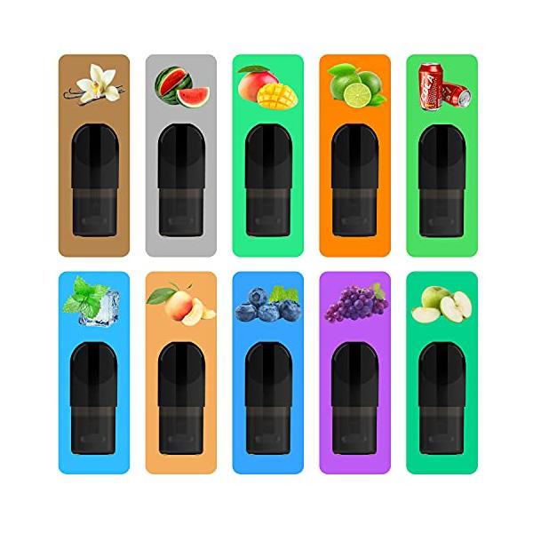 ◆商品名：電子タバコ RELX互換 10風味カートリッジ RELX互換フレーバーポッド ベイプ スタータキット 10本入り 禁煙節煙 RELX4&amp;5対応【商品仕様】内容量：10個原材料：植物性グリセリン・プロピレングリコール・香料・...