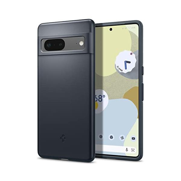 ◆商品名：Spigen Pixel7 ケース 薄 極薄 レンズ保護 擦り傷防止 薄型カバー 軽量 指紋防止 シンプル マット仕上げ ワイヤレス充電対応 シン・フィット ACS04707 (メタル・スレート)【装着簡単】ソフトなプレミアムTP...