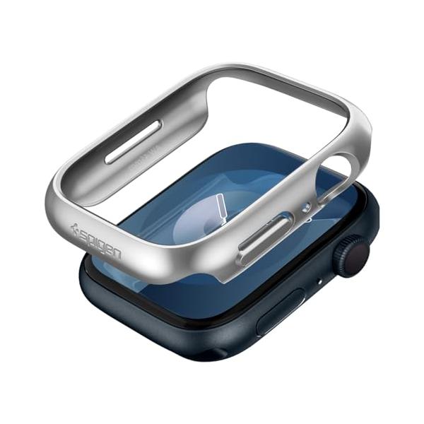 ◆商品名：Spigen Apple Watch ケース 45mm 【 Apple Watch 9 / 8 / 7 対応 】 落下 衝撃 吸収 簡単な取り付け 超薄型 シンプル スリム 軽量 保護カバー アップルウォッチケース シン・フィット...