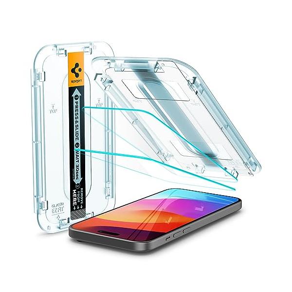 ◆商品名：Spigen EZ Fit ガラスフィルム iPhone 15 Plus 用 貼り付けキット付き iPhone15Plus 対応 保護 フィルム 2枚入Spigen EZ Fit ガラスフィルム iPhone 15 Plus 用 ...