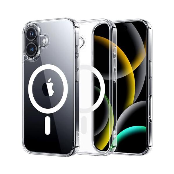 ◆商品名：NIMASO iPhone 16 用 ケース MagSafe対応 黄変防止 マグネット搭載 マグセーフ対応 耐衝撃 米軍MIL規格 SGS認証 PC背面 いPhone16 対応 傷つけ防止 薄型 ワイヤレス充電対応 ストラップホー...