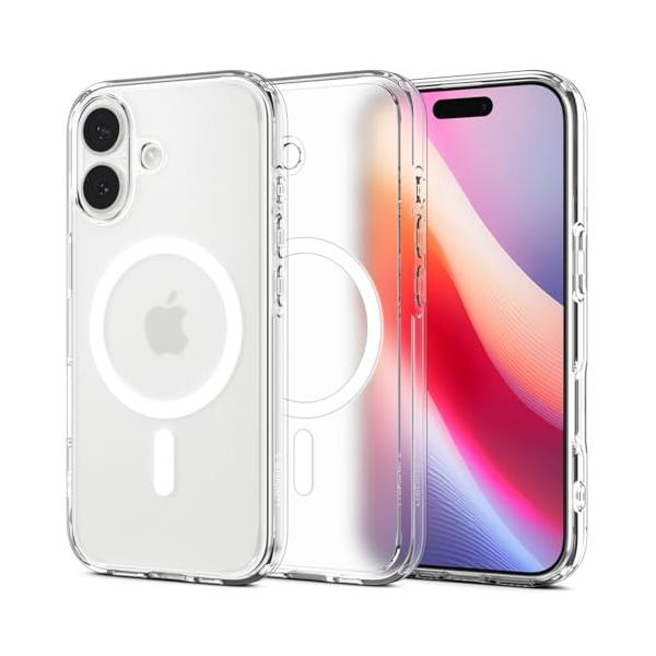 ◆商品名：Spigen iPhone 17 MagSafe対応 半透明 指紋防止 ストラップホール 米軍MIL規格 ウルトラ・ハイブリッド・マグフィット (フロスト・ホワイト) ACS10086【?MagSafe完璧対応】強化されたマグネッ...