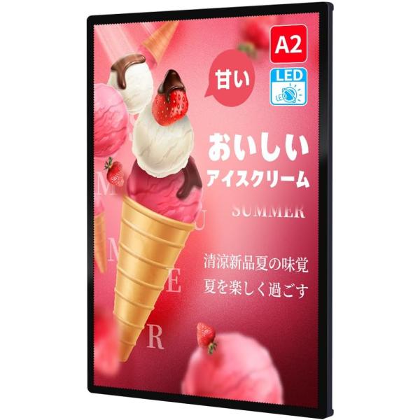 【発売日：2026年01月24日】当日12時までのご注文商品は一部当日発送となります。(営業日)サイズ:A2色:ブラック材質:ガラス, アルミニウム, ポリエチレンテレフタレート取り付けタイプ:ウォールマウント, テーブルトップライトタイプ...