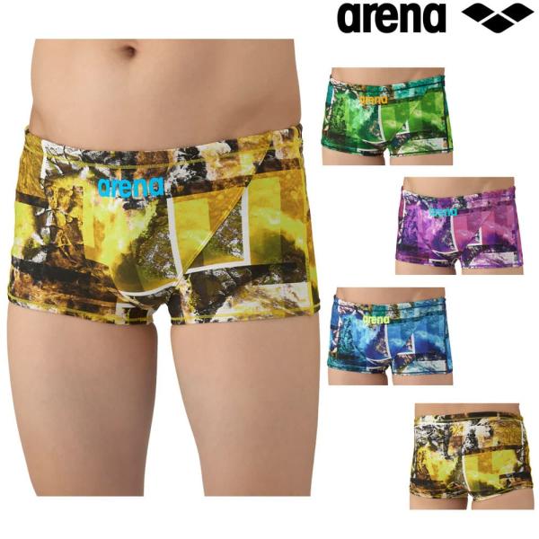 アリーナ ARENA 競泳水着 練習用水着 メンズ トレーニングスパッツ ショートレッグ タフスーツ タフスキンT2E 競泳練習水着 2025年秋冬モデル WAVES AS5FWM06M