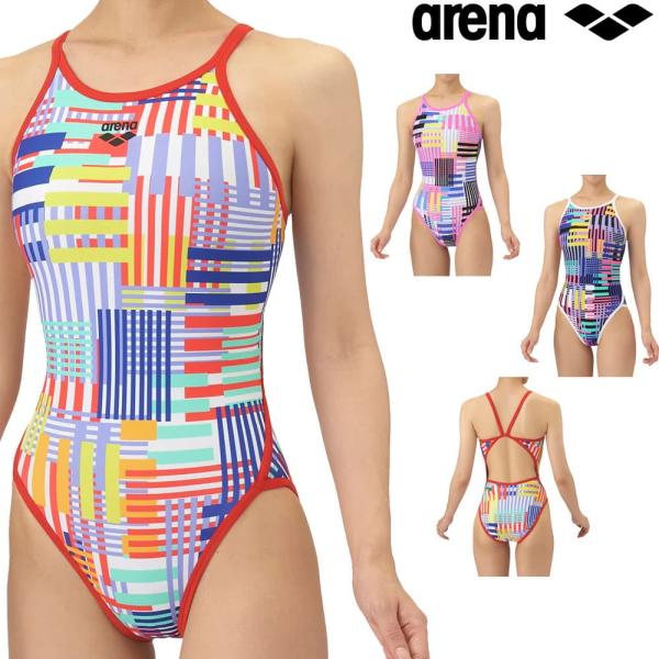 アリーナ ARENA 競泳水着 練習用水着 レディース トレーニングワンピース オープンバック タフスーツ タフスキンEP 競泳練習水着 2025年秋冬モデル FUSION COLORS AS5FWM11L