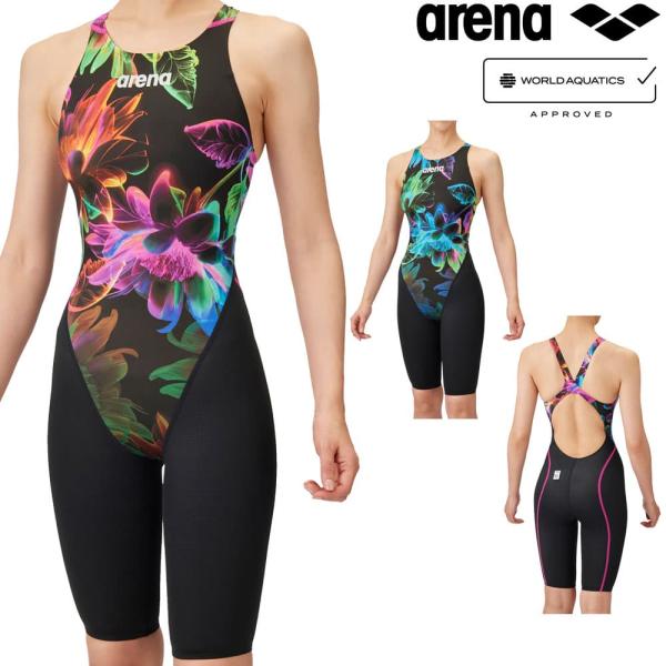 アリーナ ARENA 競泳水着 レディース WA承認モデル レーシングワンピーススパッツ オープンバック ハーフレッグ オールインワン AQUA ADVANCED AQUA XTREME WATER ILLUSION 2025年春夏モデル ...