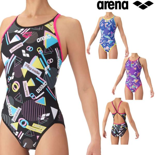 アリーナ ARENA 競泳水着 練習用水着 レディース トレーニングワンピース オープンバック タフスーツ タフスキンEP 競泳練習水着 2026年秋冬モデル AS6FWM40L