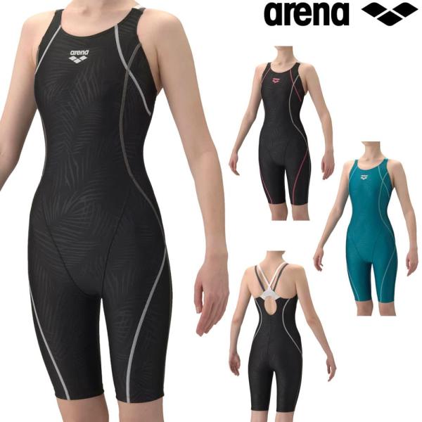 アリーナ ARENA フィットネス水着 レディース ダブルストラップ AQUA EXA ダブルエステルリーフWR フィットネスワンピーススパッツ オープンバック ハーフレッグ ひっかけパッド パッド付き オールインワン 2026年春夏モデル...