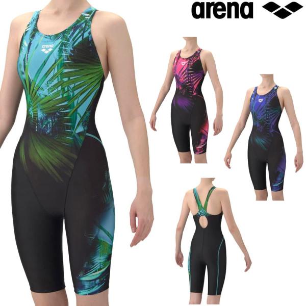 アリーナ ARENA フィットネス水着 レディース AQUA EXA ダブルエステルWR SUNLIGHT フィットネスワンピーススパッツ オープンバック ハーフレッグ ぴったりパッド パッド付き オールインワン 2026年春夏モデル AS...