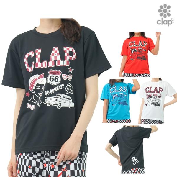 クラップ CLAP ヴィンテージクラップ ドライティー レディース Tシャツ 半袖 スポーツアパレル トレーニング フィットネス 女性 CTS25066