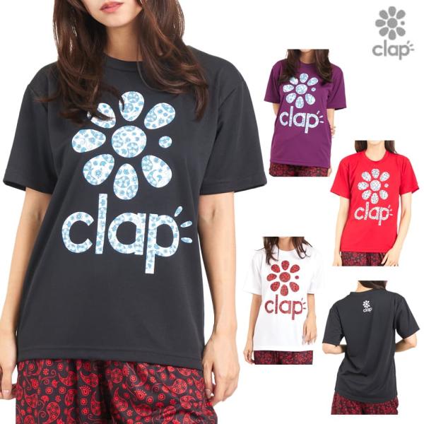 クラップ CLAP ペイズリークラップ ドライティー Tシャツ 半袖 レディース スポーツアパレル トレーニング フィットネス 女性 CTS25078