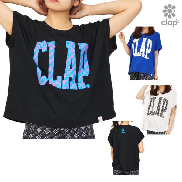 クラップ CLAP モノグラムクラップ ドルマン L レディース Tシャツ 半袖 スポーツアパレル トレーニング フィットネス 女性 CTS26009