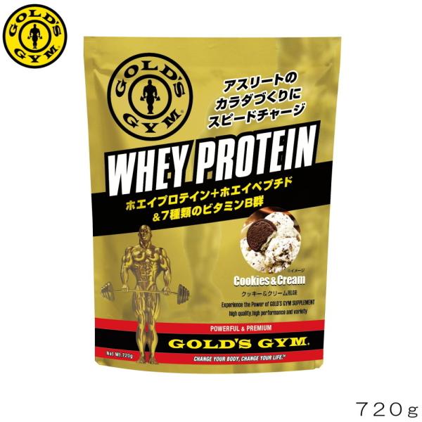 ■賞味期限：2027年8月以降GOLD'S GYM ゴールドジム ホエイプロテイン クッキー＆クリーム風味 720g F5872 83122