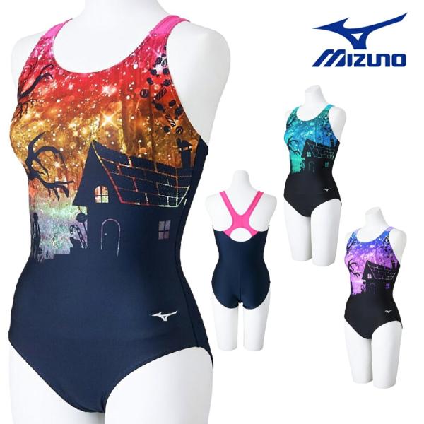 ミズノ MIZUNO フィットネス水着 レディース STROKE ONEワンピース パッド付き 2025年春夏モデル N2JAC304