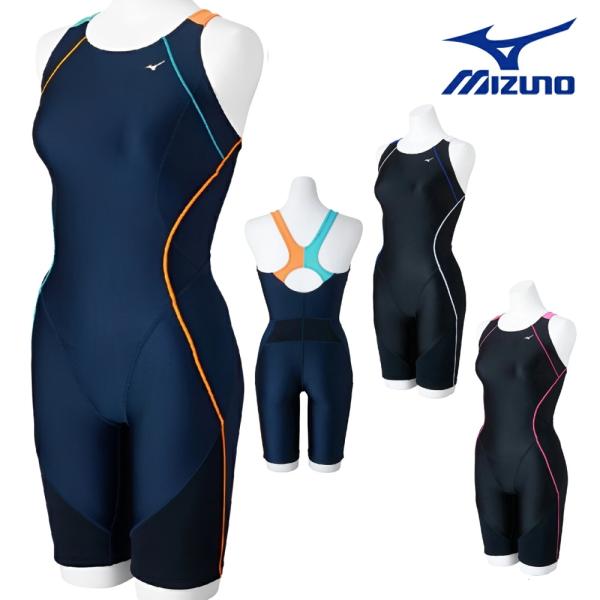ミズノ MIZUNO フィットネス水着 レディース EZスイム浮力水着 オールインワン ピースバック パッド付き 2025年春夏モデル N2JGC325