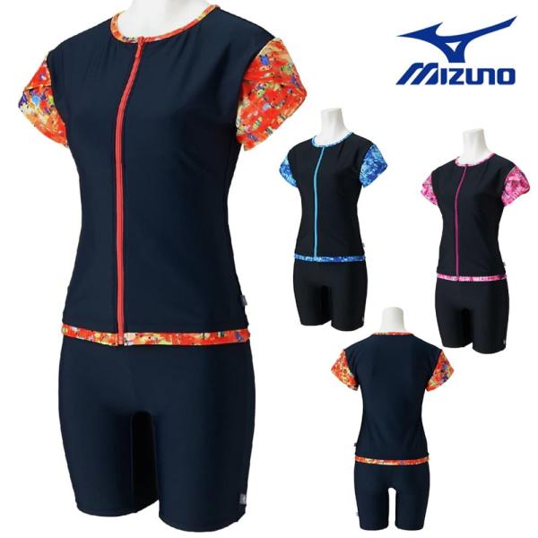ミズノ MIZUNO フィットネス水着 レディース セパレーツ 体型カバー パッド付き 2026年春夏モデル N2JGD347