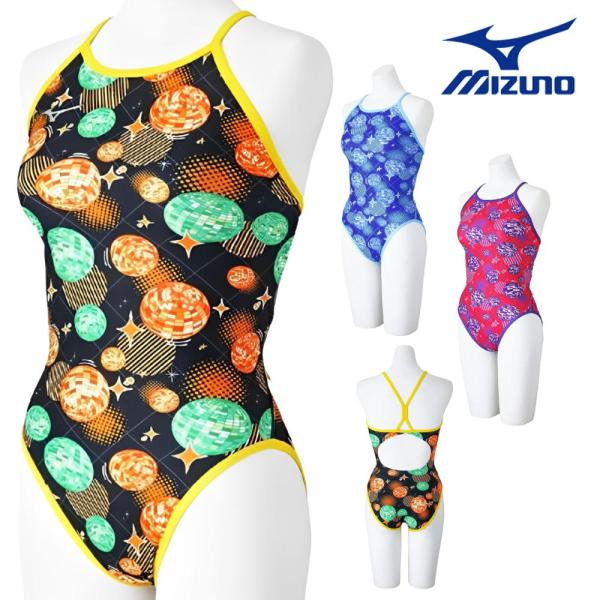 ミズノ MIZUNO 競泳水着 練習用水着 レディース エクサースーツ ミディアムカット EXER SUITS U-Fit Ri Collection 池江璃花子 競泳練習水着 2025年春夏モデル N2MAC768