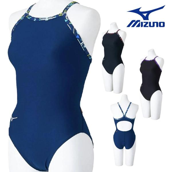 ミズノ MIZUNO 競泳水着 練習用水着 レディース エクサースーツ ミディアムカット EXER SUITS U-Fit 競泳練習水着 2025年春夏モデル N2MAC787
