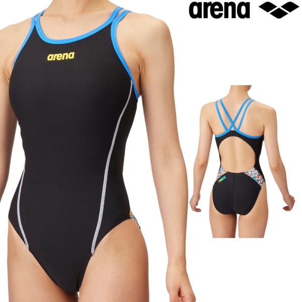 アリーナ ARENA 競泳水着 練習用水着 レディース トレーニングワンピース オープンバック タフスキンT2E 競泳練習水着 SAR-4106W