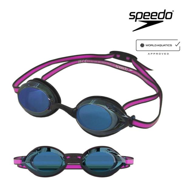 スピード SPEEDO 水泳 レーシングゴーグル ジュニア ヴァンクイッシャー3.0 ミラーレンズ クッション付き ANTI-FOG くもり止め WA承認モデル 競泳 2025年秋冬モデル SEB02551 fina承認