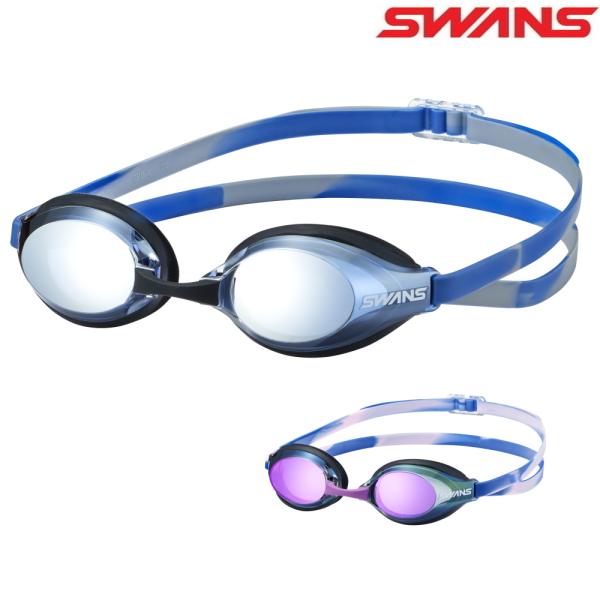 SWANS スワンズ クッション付き レーシングスイムゴーグル ミラータイプ AQUALIGHTNING アクアライトニング FINA承認 WA承認モデル 2025年秋冬限定モデル SR-3MREMB
