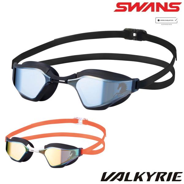 SWANS スワンズ レーシングゴーグル ヴァルキリー ミラーレンズ クッション付き WA承認 FINA承認 競泳 2026年春夏限定モデル 午年 馬年 SR-72MLT26S