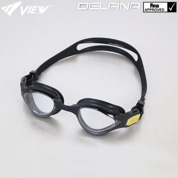 ビュー VIEW DELFINA デルフィーナ 水泳 FINA承認 WA承認モデル トライアスロン アウトドア クリアゴーグル クッション付き V2000SA-CBK スワイプアンチフォグ swipe