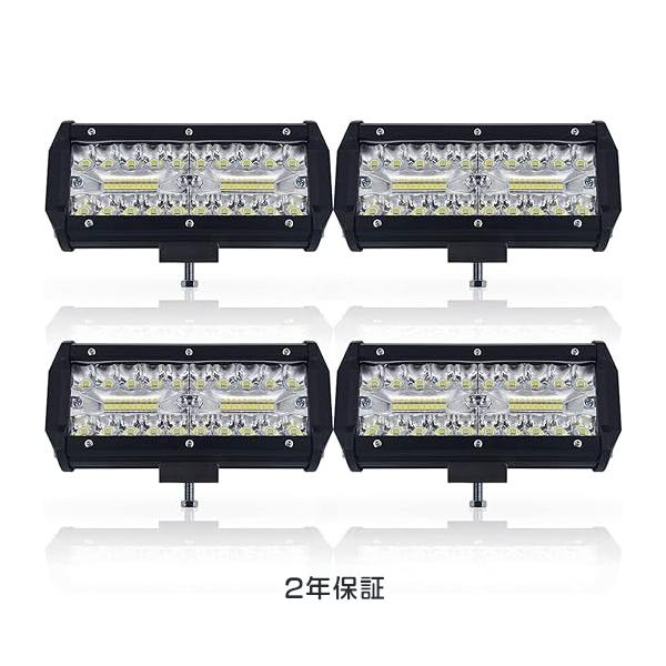 商品について●ワークライト 作業灯 120W 集光＆投光両立 超高輝度 電圧：8Vから60V 車載/屋内外照明 角度調整機能付●発光色：昼光色（約6000K） 本体材質：アルミ合金 防塵防水防護等級：IP67●自動車やダンプ、ホイールローダ...