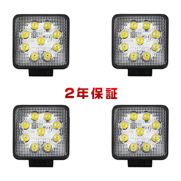 商品について●ワークライト 作業灯 27W 投光タイプ 広角60° 電圧：8Vから60V 寿命：約30000時間 IP67ハイレベル防塵・防水●プラスとマイナス、2本の配線を接続するだけの簡単配線。●自動車やダンプ、ホイールローダなどの重機...