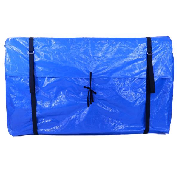 ※この商品は法人様向けです。(送料無料)サイズ：１９６０×１５００ｍｍ×３２０ｍｍ（マチ）ポリエチレン製なので、繰り返しご使用いただけます。平ロープの持ち手もあるので運ぶのに便利です。シングルベッドからダブルベッド、クイーンサイズ（一部）の...