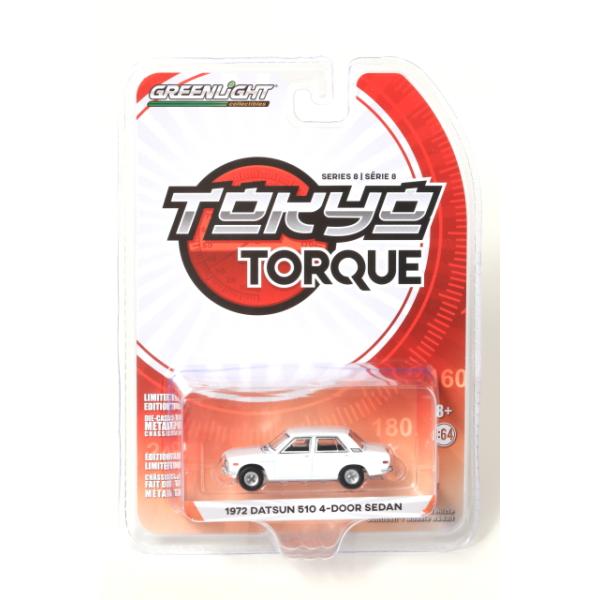 商品名：GREENLIGHT 1/64 1972 DATSUN 510 4-door Sedan White<br>商品番号：GRL47060B<br>JAN：819725029858