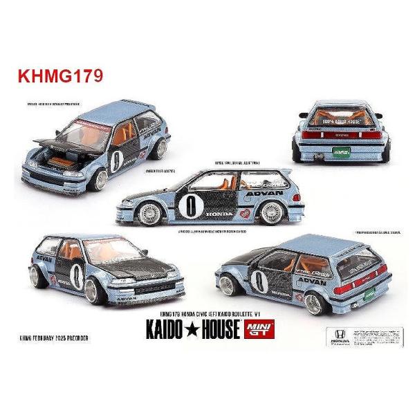 商品名：MINI GT 1/64 Honda シビック EF Kaido Roulette V1(左ハンドル)ブランド：MINI GT商品番号：3960JAN：840456303788