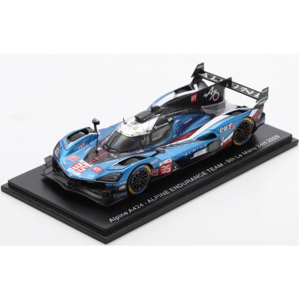 商品名：Spark 1/43 Alpine A424 No.35 ALPINE ENDURANCE TEAM 9th Le Mans 24H 2025 P. Chatin - F. Habsburg - C. Milesiブランド：Spar...
