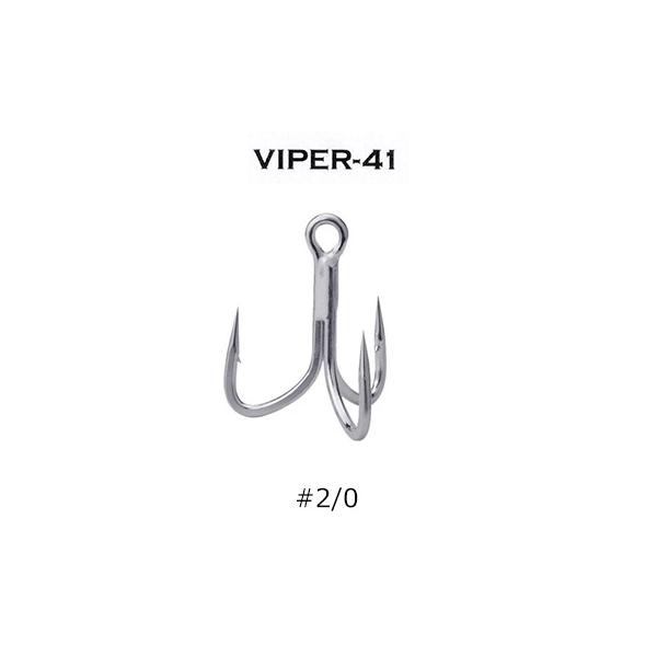 VIPEFR-41はルアーアクションヘの影響を減らしつつ、貫通力と強度、保持力を最大限に高めた4X線形トレブルフックです。様々なルアーに使用することができる#6〜 #6/0のラインナップ。小型ルアーで想定外のモンスターフィッシュを仕留めるパ...