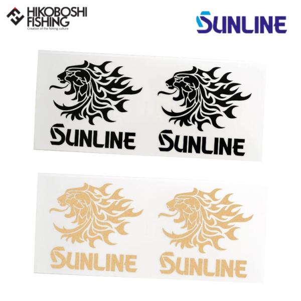獅子マーク＆SUNLINEロゴ入りの転写ステッカー。細かなデザインでも剥がれにくい、色鮮やかなアクリル製転写ステッカーです。耐候性に優れ、車やタックルボックスなど様々な場所でご使用いただけます。お気に入りの場所に貼り付けてご使用ください。※...