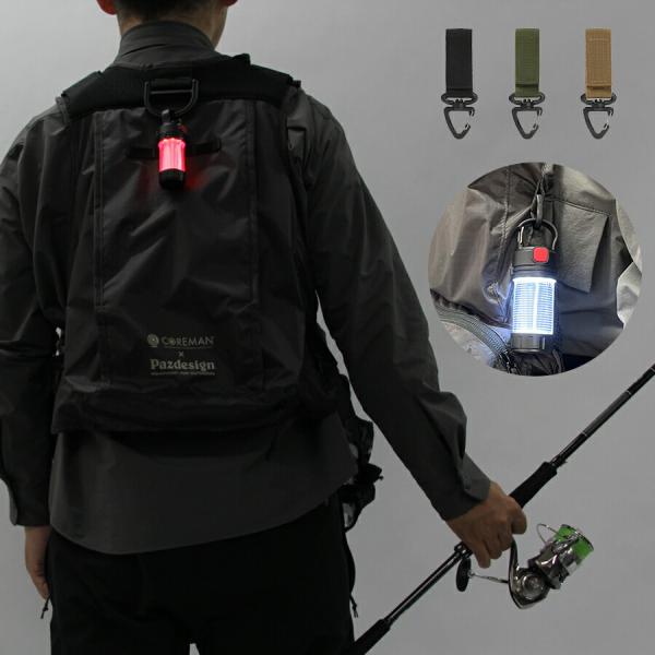 LED フラッシャー 充電式 ウェーディングライト バックマーカー ミニ LED ランタン 釣り シーバス サーフ ナイトフィッシング KAN000948カラー A．ブラック B．オリーブドラブ C．コヨーテ