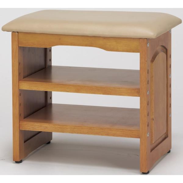 座面にクッションを付け、座り心地を良くした玄関ベンチ。●下部は棚2段で靴やスリッパの収納スペースに。●座面はソフトクッションで座りやすくなりました。●可動棚2枚付き(3cmピッチ7段階)。それぞれが可動するので座面の下は収納スペースとして有...