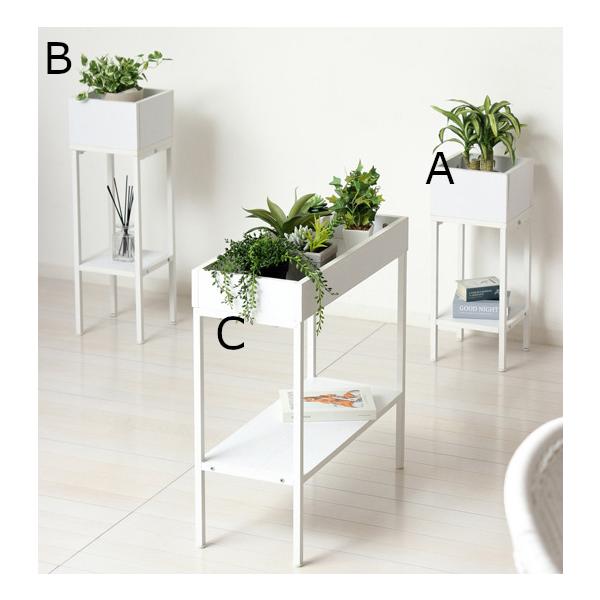 プランタースタンドとオープン収納が一つになった間仕切り。スタイリッシュなプランターラック。上部のボックス収納に観葉植物を飾って、日々の成長をお楽しみいただけます。下部はお気に入りの雑貨のディスプレイもできる棚付き。お部屋をスッキリ片付けるこ...