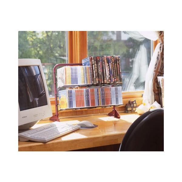 20050421 【CD屋さんの】ディスクラックCD対応：喫茶・レンタルビデオ・書店等店舗用途に作られた商品ヘビーユーザーにはうってつけの頑丈構造素材説明 ：スチール色：（フレーム部）ワイン　（ラック部）ブラックサイズ：幅460×奥行285...