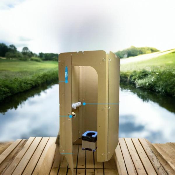 北海道、沖縄、離島へは配達できない商品です。在室（赤）空室（青）の表示。アルミ取っ手付き。施錠方法がわかりやすいスライド式ロックバー。段差のない入り口。複数のストックが可能なトイレットペーパーホルダー。凝固剤付き簡易トイレ（1 セット付属）...