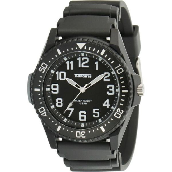 10気圧・逆回転防止ベゼル付きの本格スポーツ腕時計クレファーになかったスポーツタイプの10気圧防水軽いつけ心地のスポーティーな時計は男女問わずご利用いただけます。■カラー：BK■重量：約82g■サイズ：約 直径4.3cm×厚さ1.3cm×全...