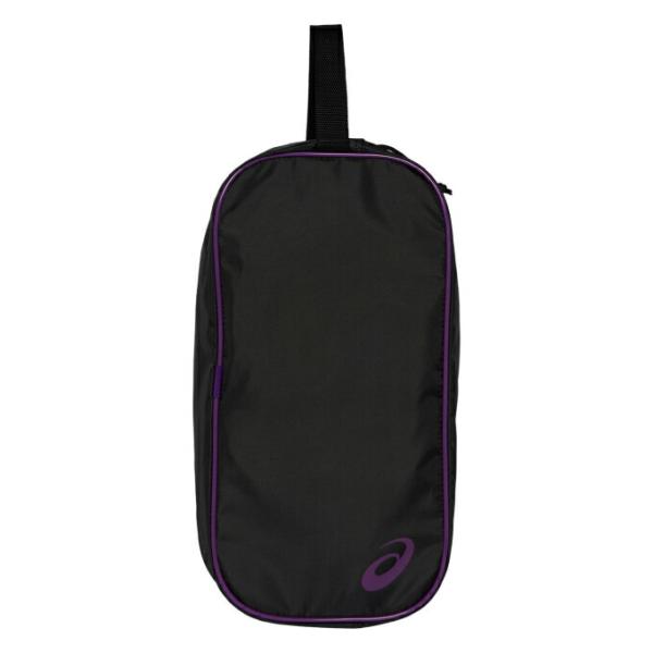 ワンポイントの汎用的なシューズケースM。■カラー：003 ( パフォーマンスブラック×Fパープル )■サイズ：OS ( ワンサイズ )■素材：ポリエステル100％■原産国：ベトナム検索ワード：シューズバッグ シューズ袋