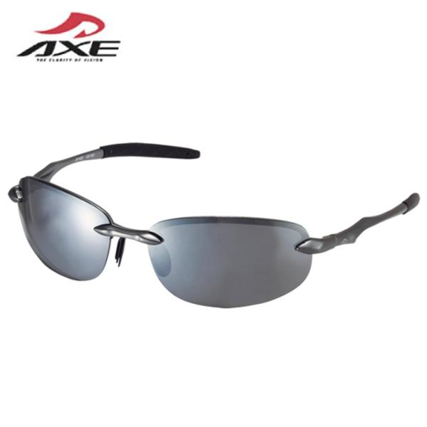 ※アックスの偏光サングラスはJIS規格に基づいた偏光度90%以上を使用した、高性能サングラスです。■フレームカラー：マットガンメタル■レンズカラー：スモーク×シルバーミラー■紫外線透過率：0.1%以下■可視光線透過率：13%(SilverM...