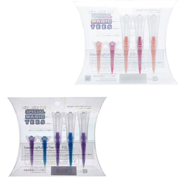 ■カラー：レッド、ブルー■個数：5本■サイズ：ロング(長さ/73mm、段高/40mm)ショート(長さ/40.5mm、段高/7.5mm)検索ワード：ゴルフ GOLF golf Golf ティー