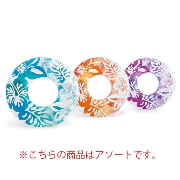 直径（約）91cmの浮き輪。リペアパッチ付き。3種類の柄がございます。■サイズ：91cm■素材：PVC■原産国：中国■対象年齢：9歳以上※こちらの商品はアソートでございます。ご希望の色はお選びいただくことはできませんので何卒ご了承ください。...